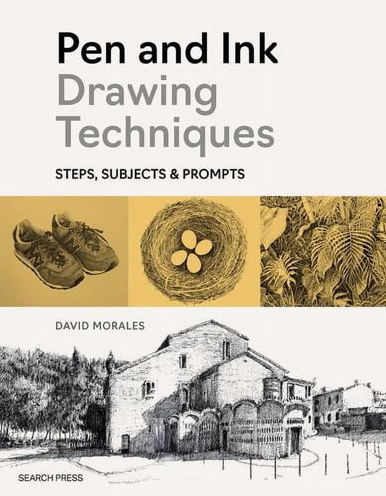 Pen and Ink Drawing Techniques: Steps, subjects prompts - Walmart.com