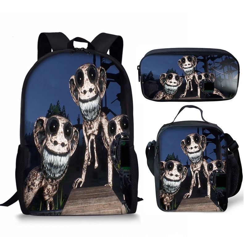 Pen bag Student baby backpack cute Zoonomaly Deformed Zoo three-piece ...