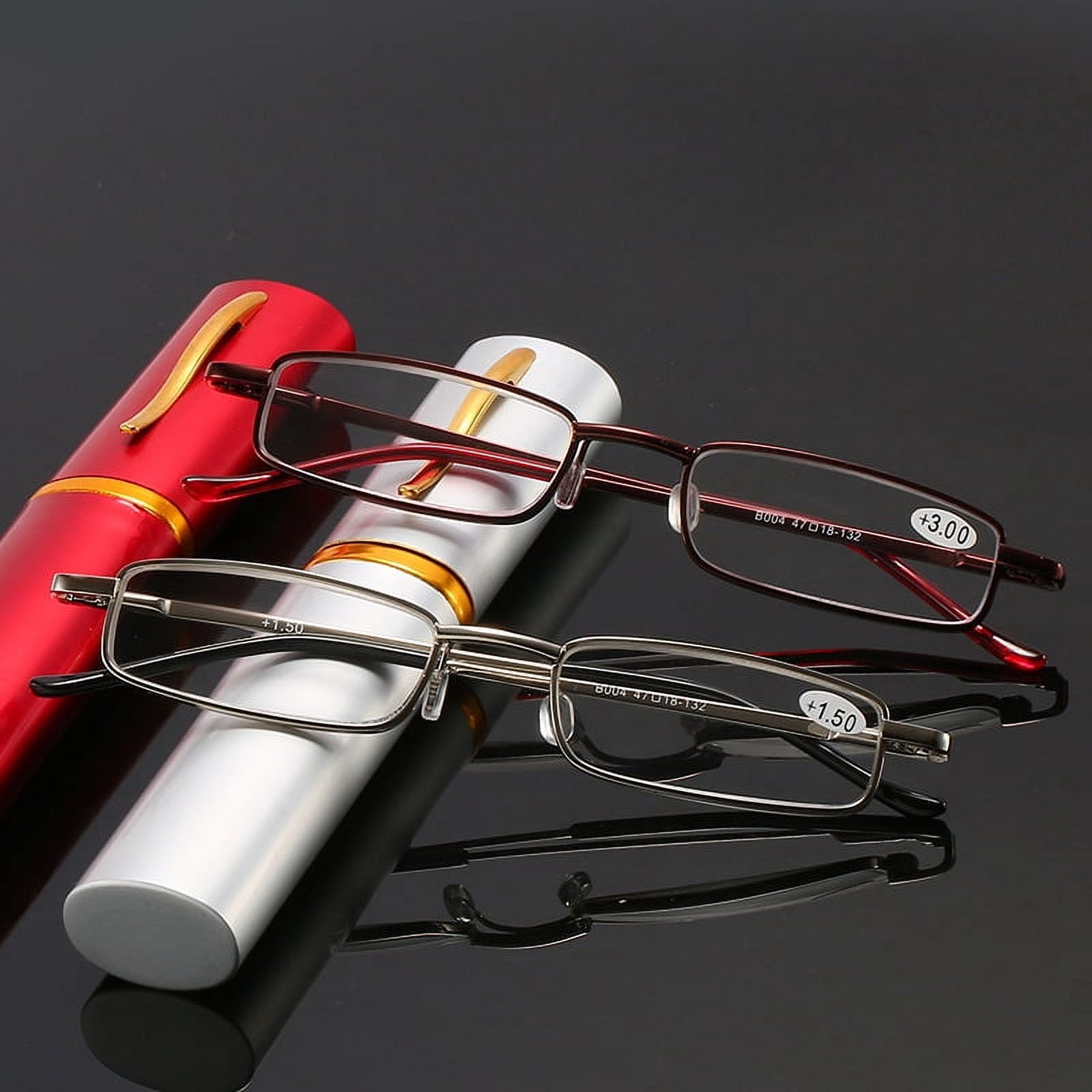 Pen holder anti blue light reading glasses, metal spring feet, ultra ...