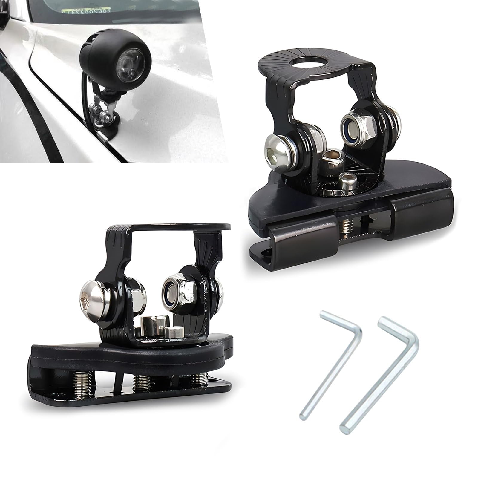 PenFot 2 PCS Car IFF17 Light Bar Mounting Bracket, Adjustable LED Light Shock Absorber Bracket ...