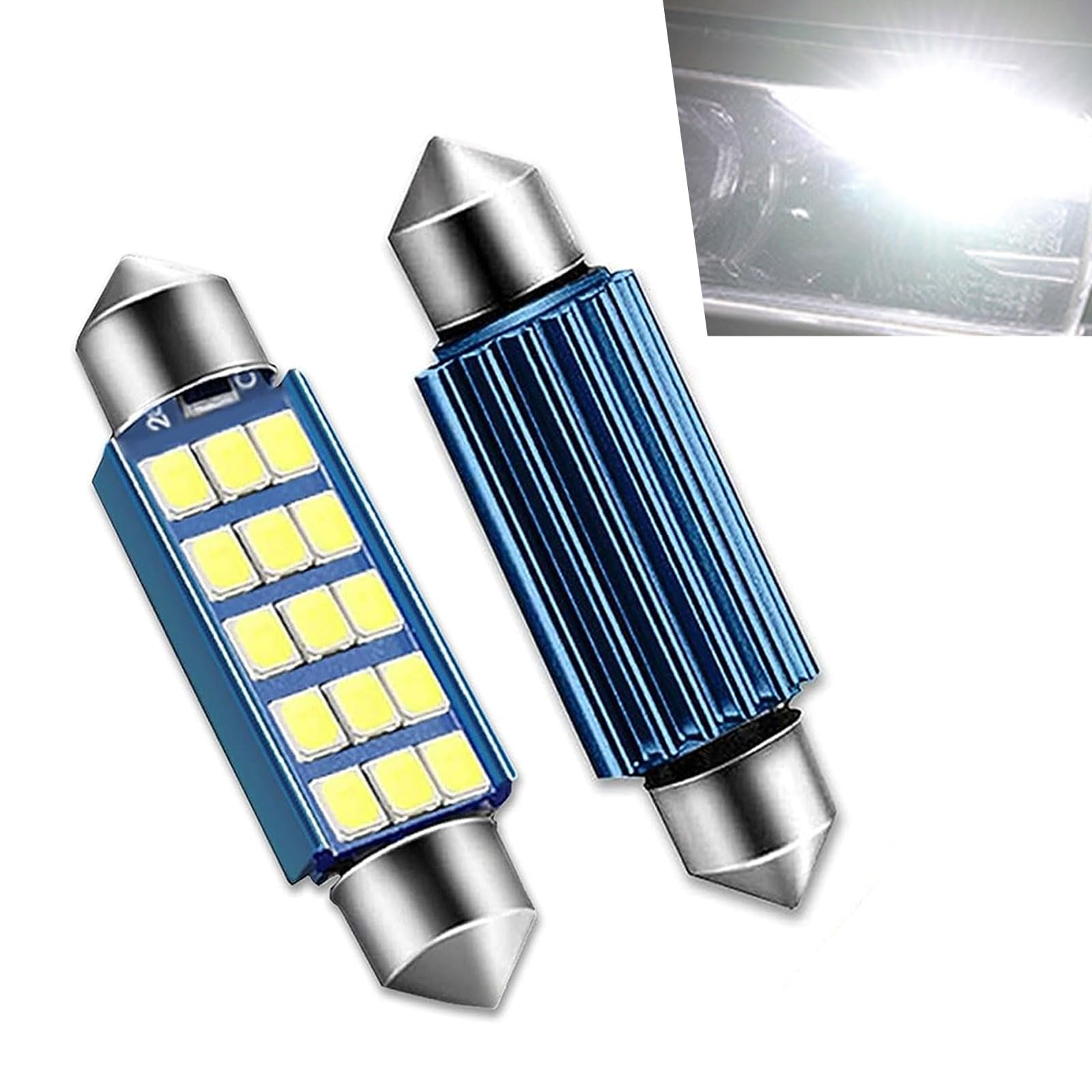 PenFot 2 PCS Car LED Dual Tip Reading Light, 1.65" x 0.47" 2835 All-in ...