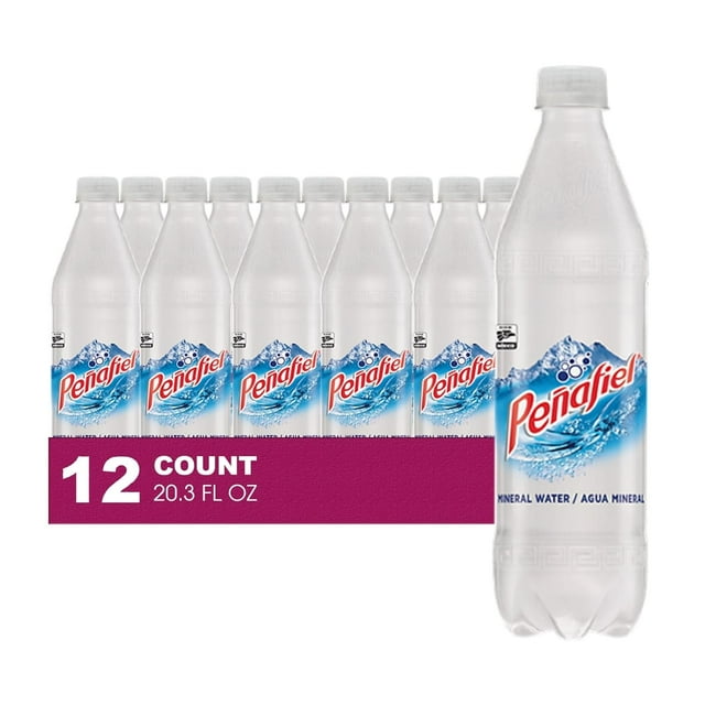 Penafiel 12 Pack of Mineral Spring Water Beverage 20.3 fl oz Plastic Bottle Imported from Mexico ...
