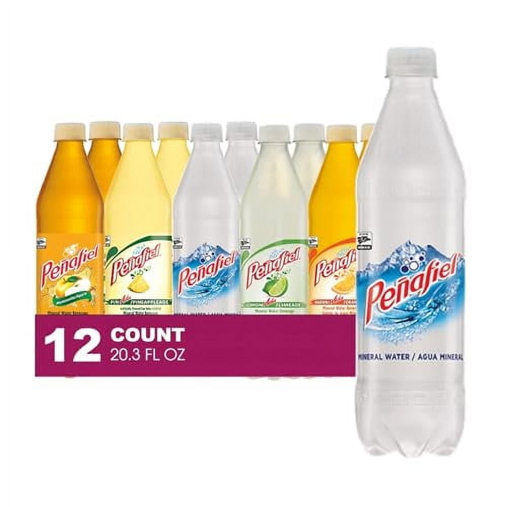 Penafiel Classic Collection 12- Pack of Mineral Spring Water Beverage 20.3 fl oz Plastic Bottle ...