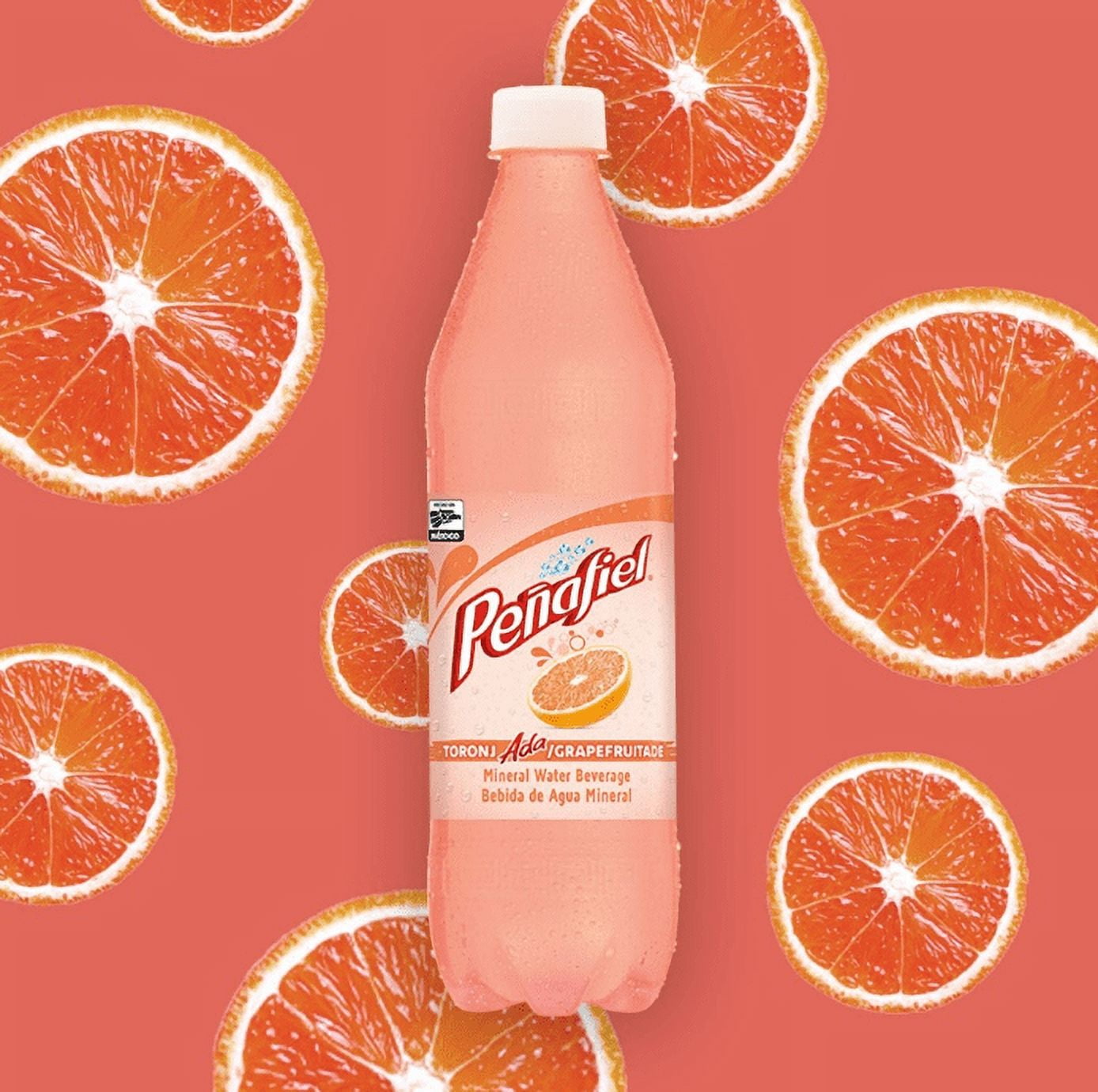 Penafiel Toronjada Grapefruit Mineral Spring Water, 20.3 Fluid Ounce Bottle (Pack of 12 ...