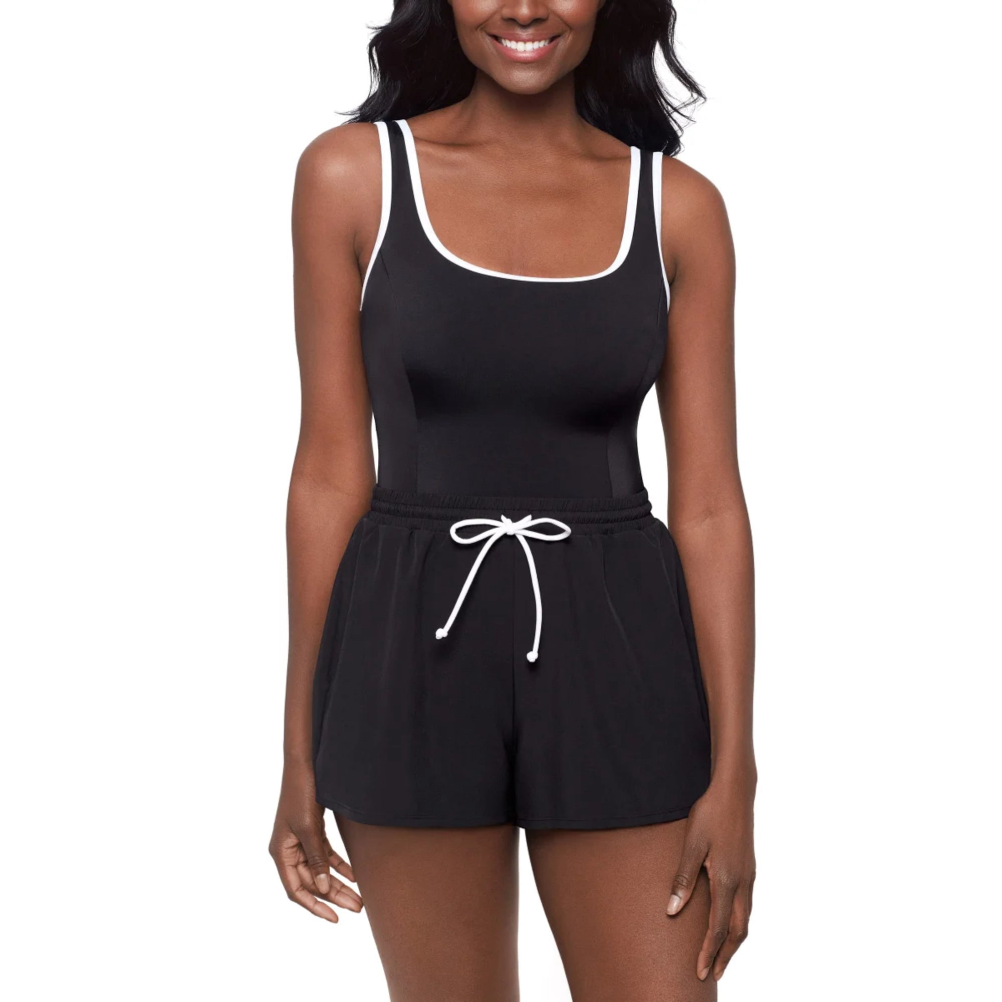 Penbrooke Women's Tummy Control 4 Way Stretch Sport Romper One-Piece ...