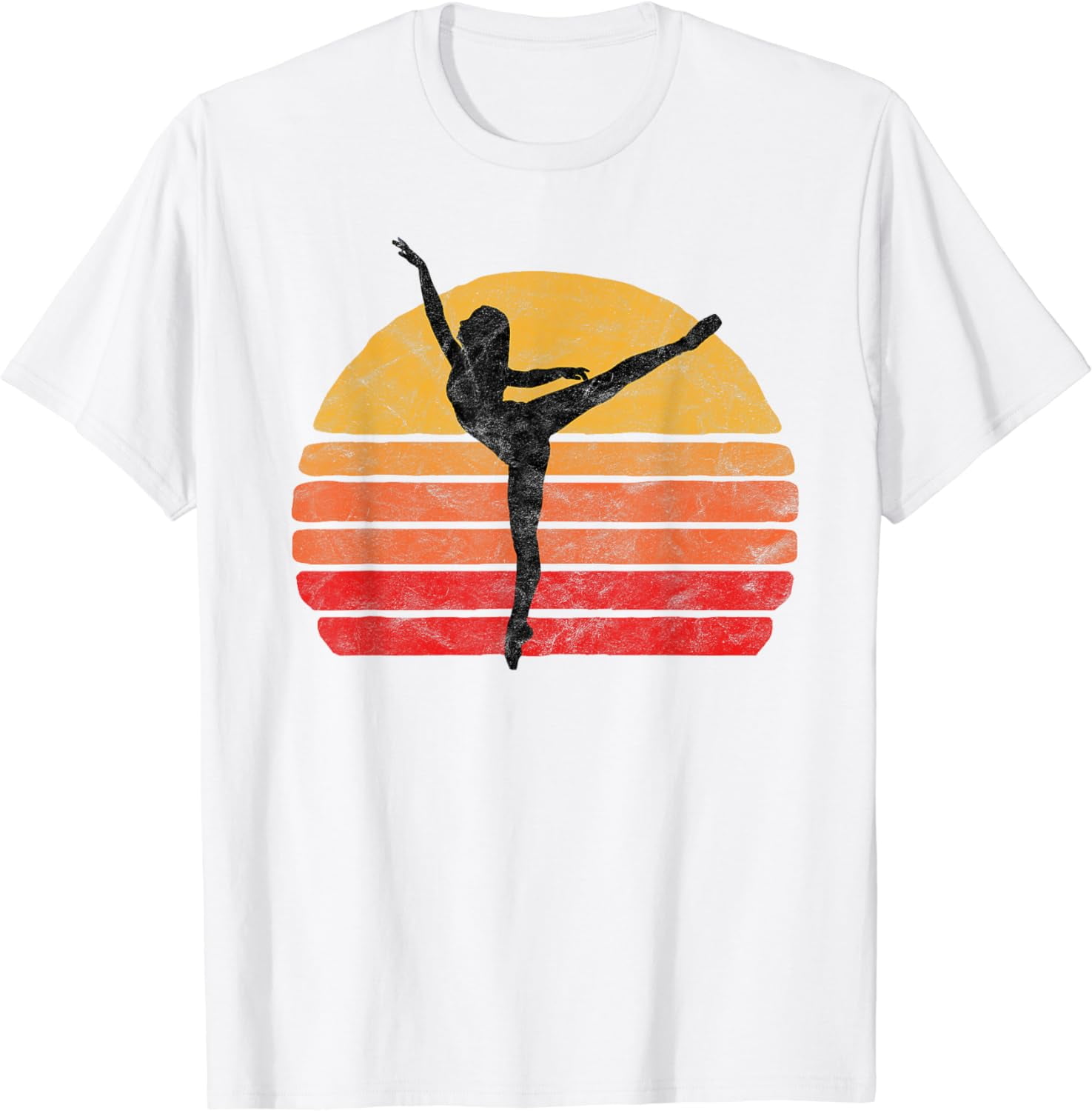 Penché Dancer En Pointe & Sun Vintage 80's Ballet Graphic T-Shirt ...