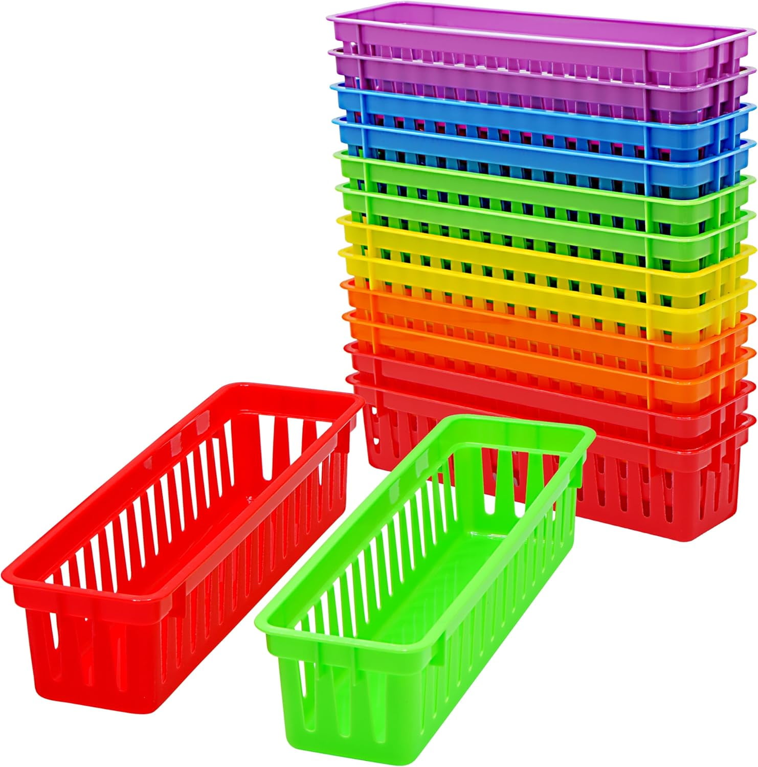 Pencil Baskets for Classroom Essential: 12 pcs per pack, Colored ...