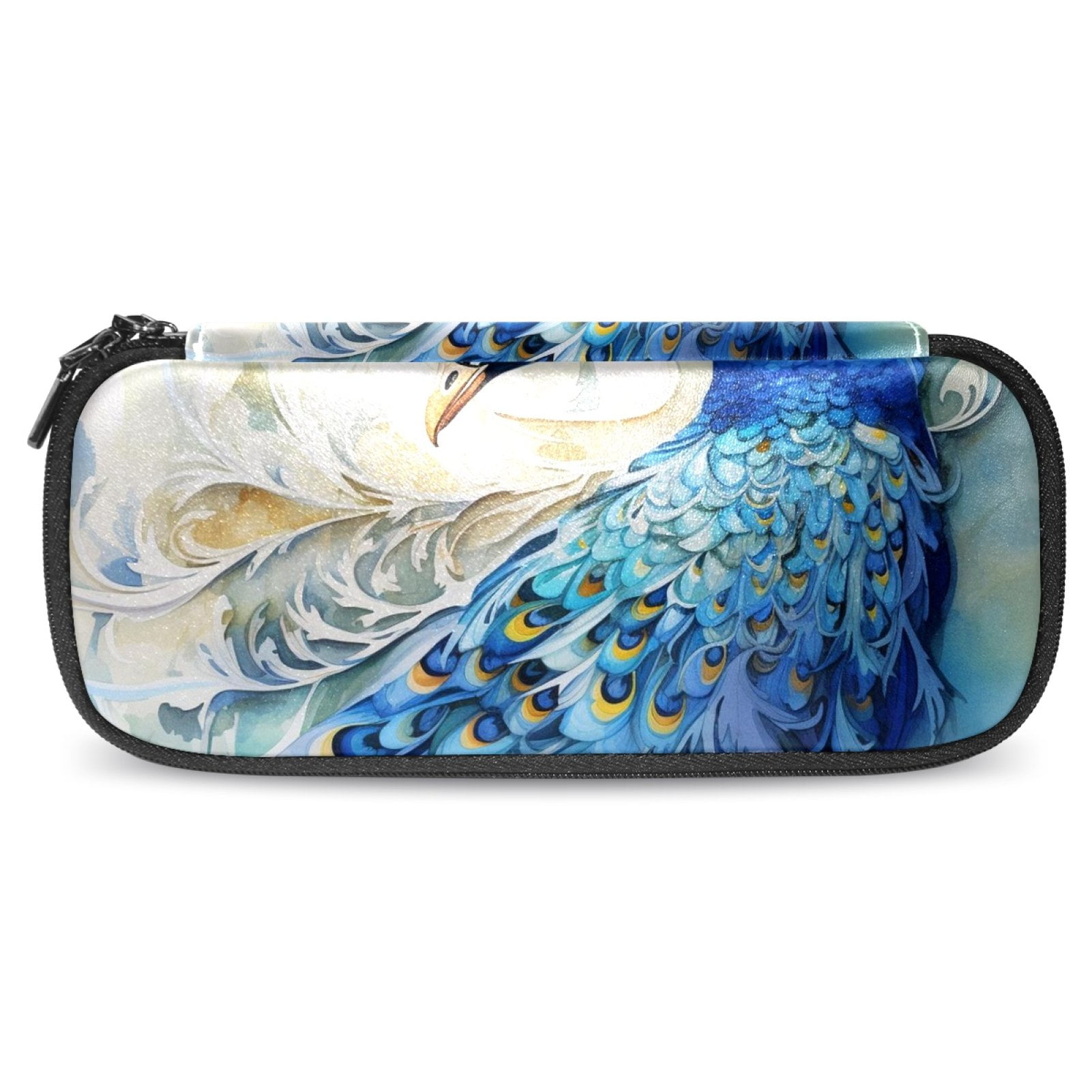 Pencil Case Aesthetic,Pencil Box,Blue Oil Painting Peacock Small Pencil ...