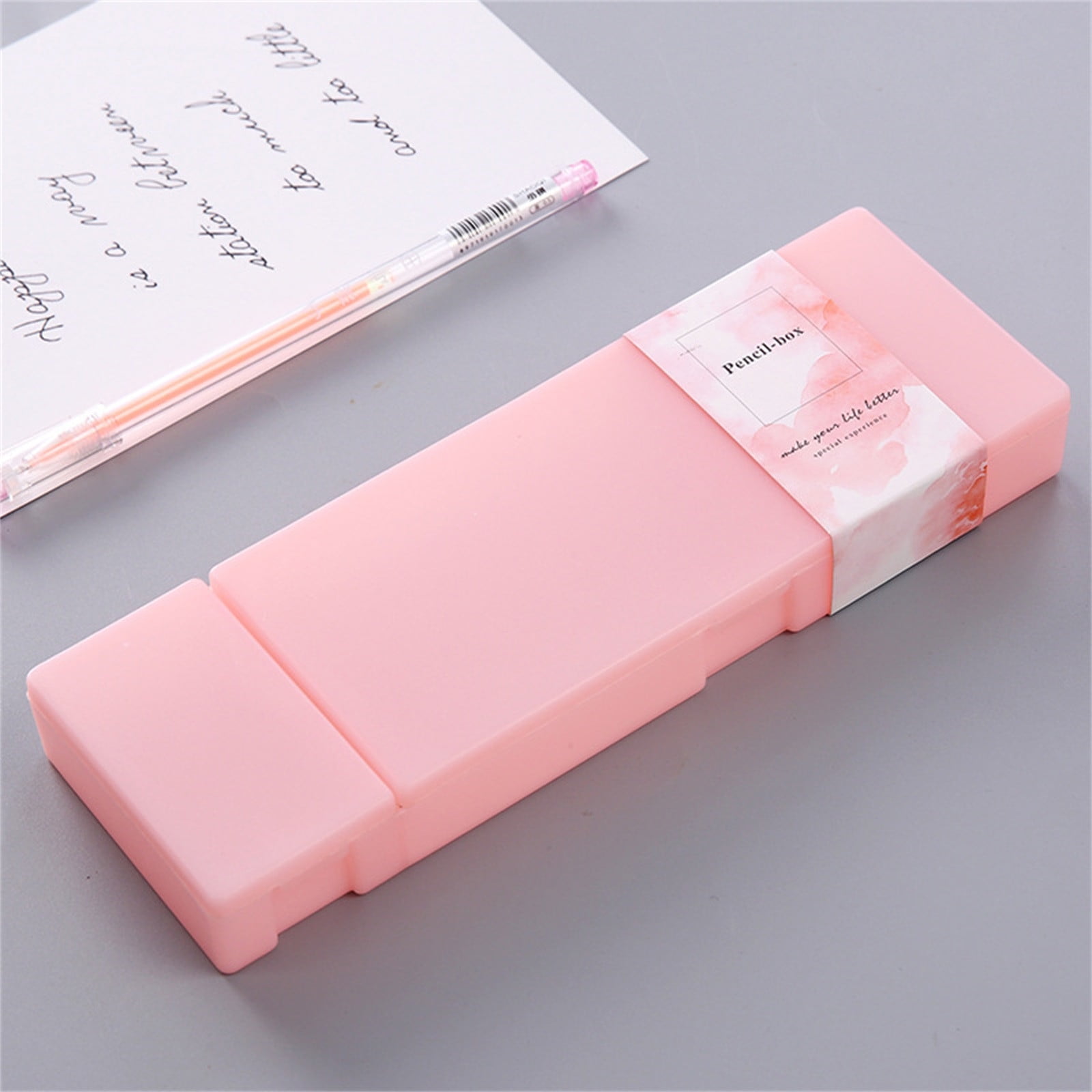 Pencil Case, Large Capacity Pencil Box, Stackable Macaron Colored ...