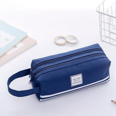 Large Pencil Pouch with Zipper Canvas Pencil Case Pencil Bag for ...