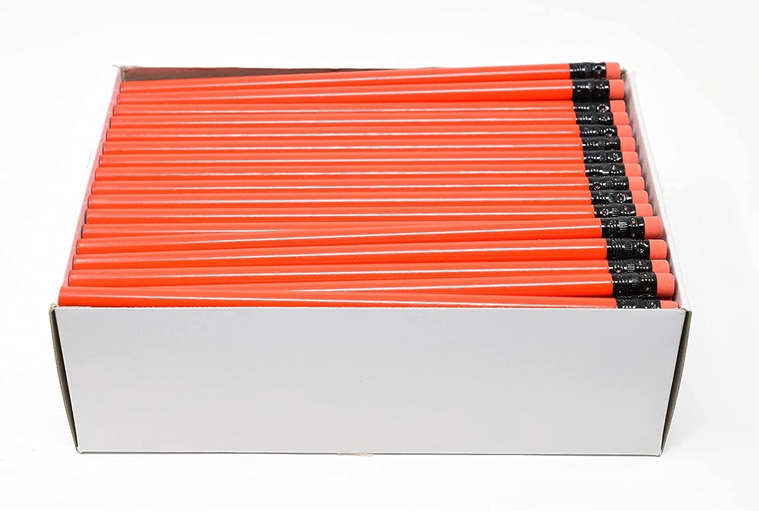Pencil Guy Blank Neon Round Pencils Neon Red, Pack of 144 Wood Pencils ...