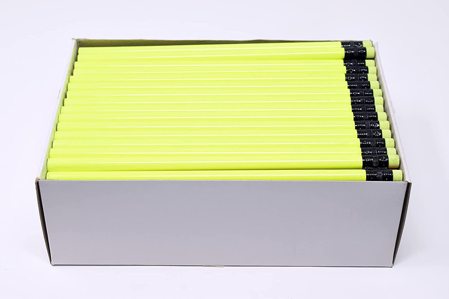 Pencil Guy Blank Neon Round Pencils Neon Yellow, Pack of 1000 Wood ...