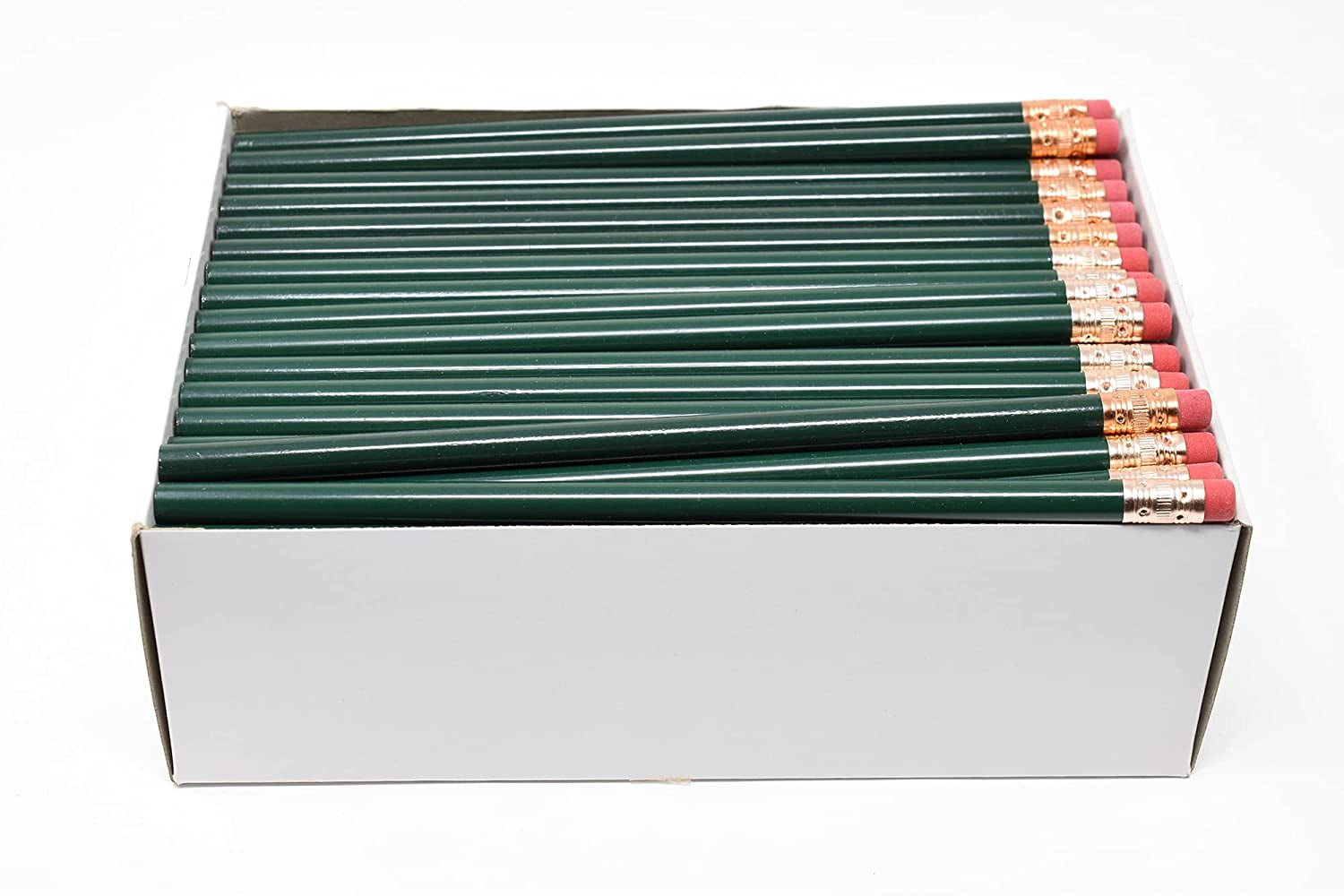 Pencil Guy Blank Round Pencils Dark Green, Pack of 1000 Wood Pencils ...