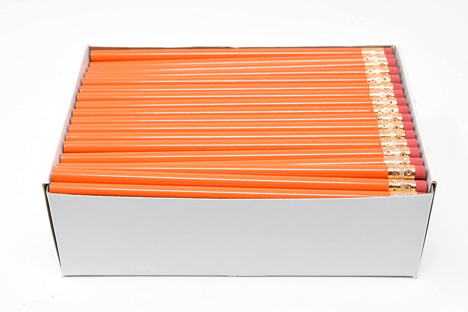 Pencil Guy Blank Round Pencils Orange, Pack of 1000 Wood Pencils ...