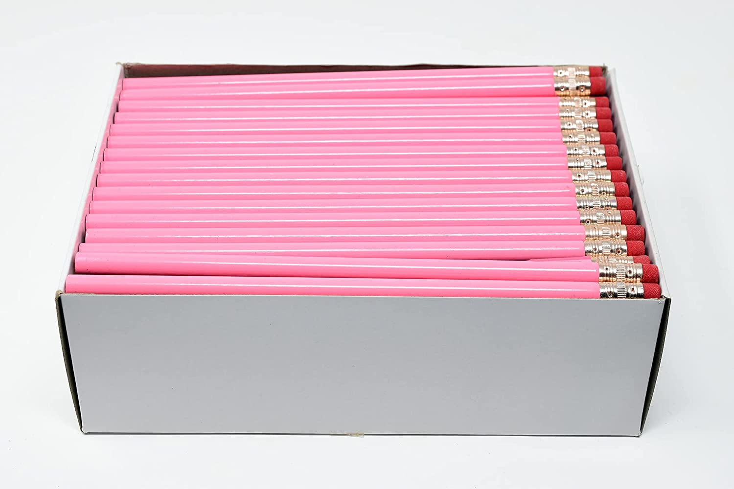 Pencil Guy Blank Round Pencils Pink, Pack of 1000 Wood Pencils ...