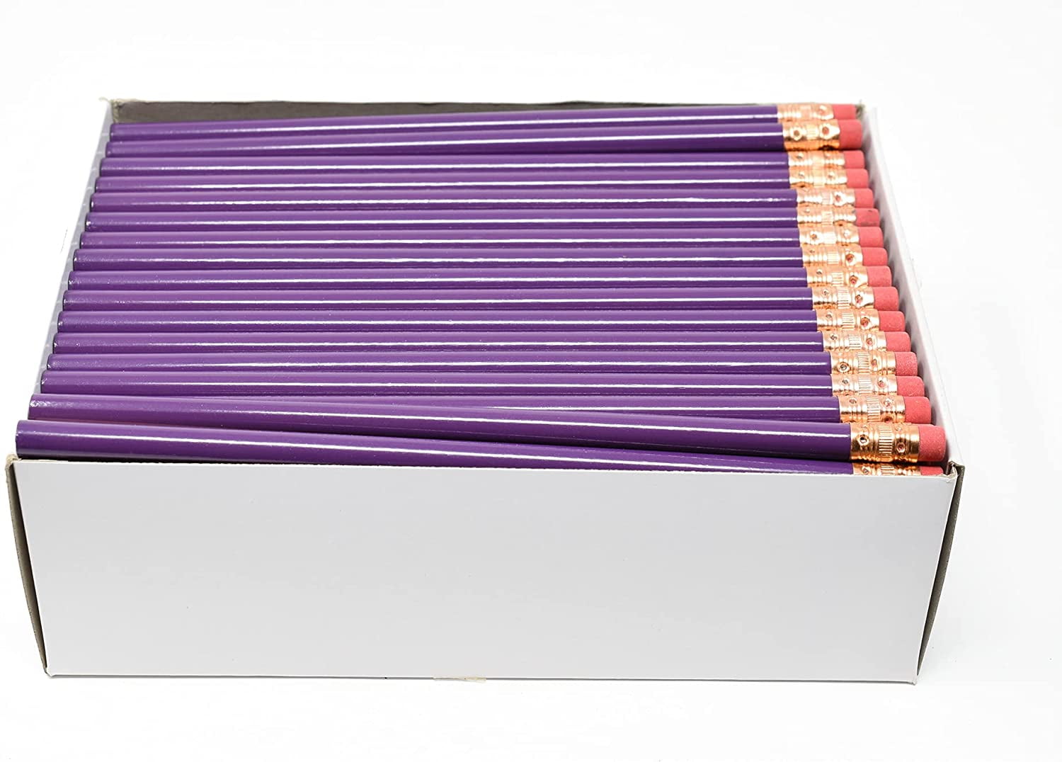 Pencil Guy Blank Round Pencils Purple, Pack of 500 Wood Pencils ...