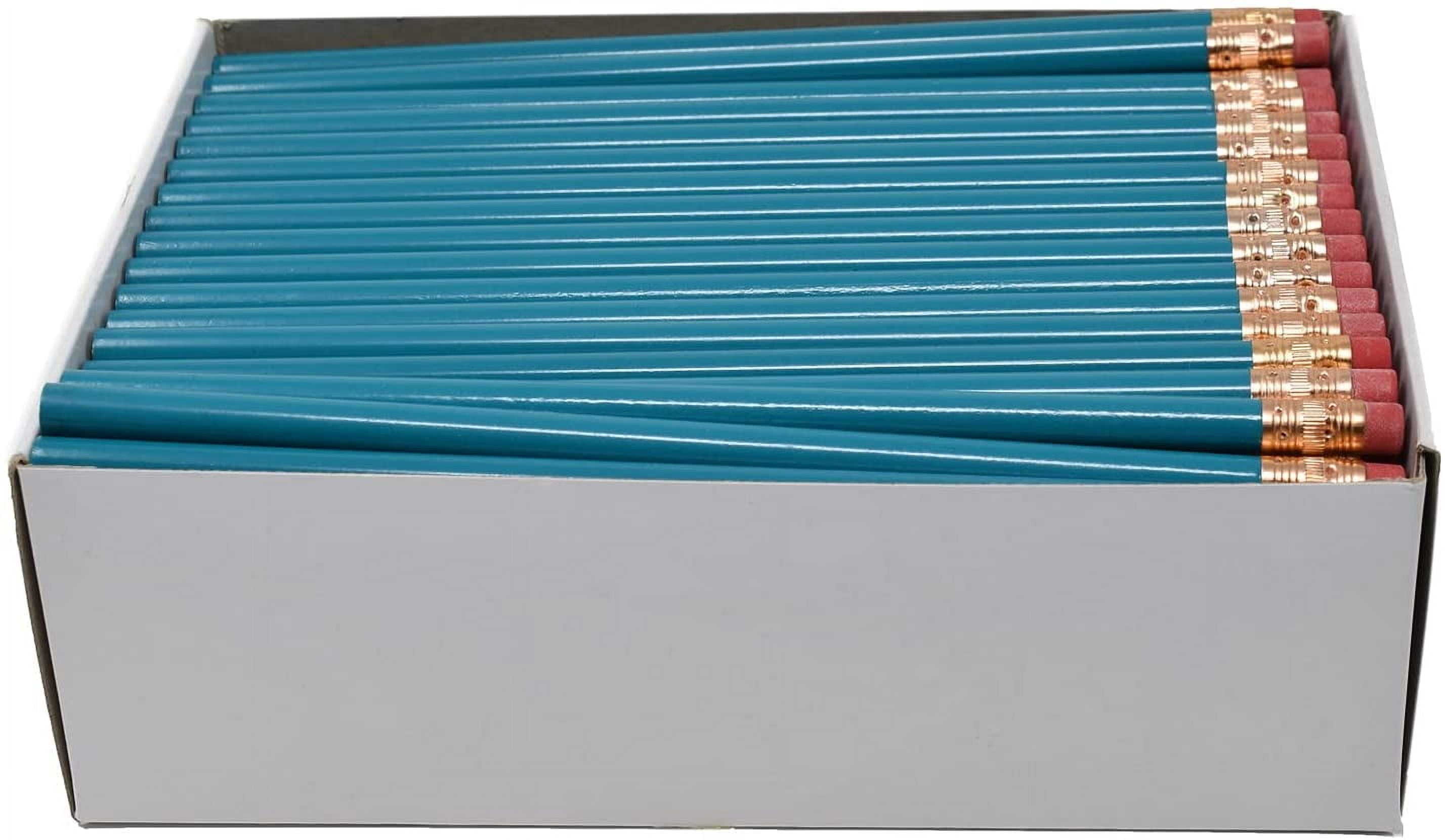 Pencil Guy Blank Round Pencils Teal, Pack of 1000 Wood Pencils ...