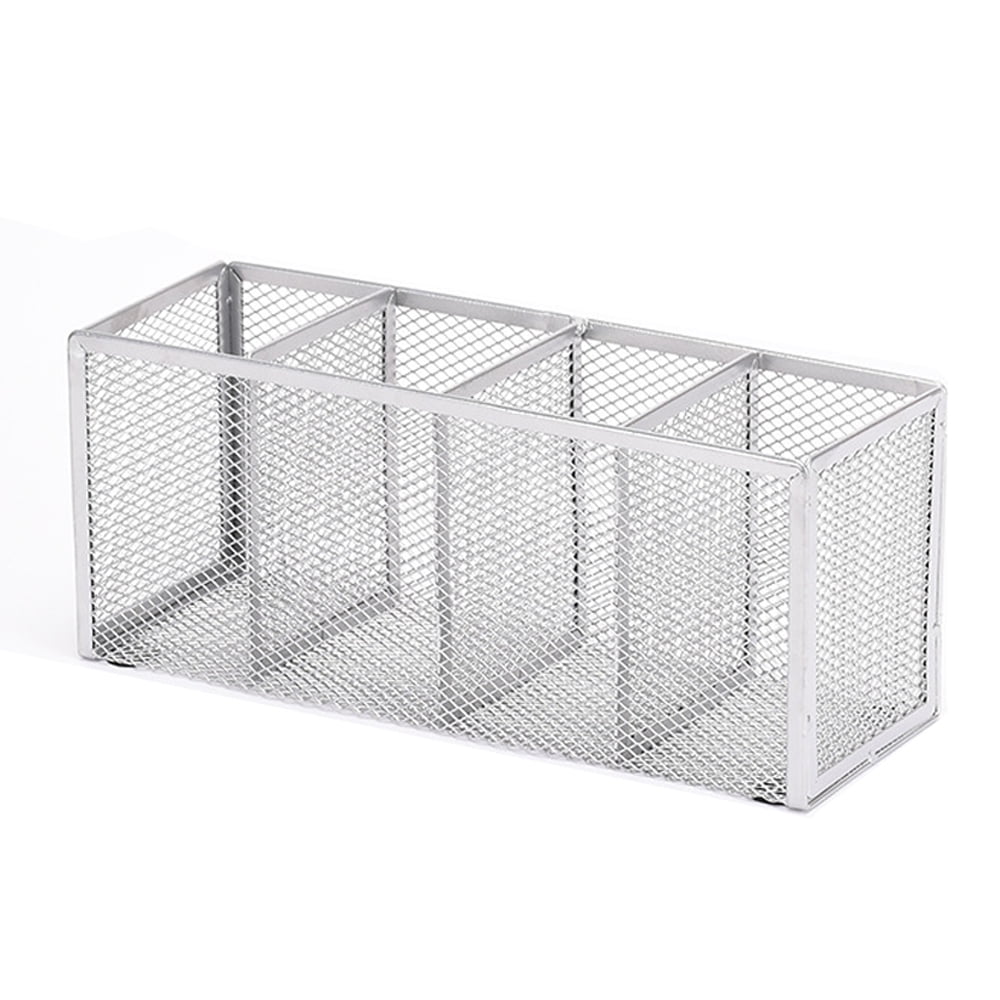 Pencil Holder, Black Mesh Pen Organizer Storage Basket, Cubicle Desk ...