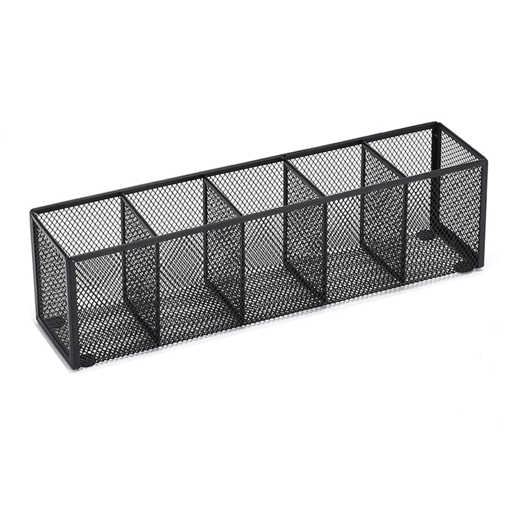 Pencil Holder, Black Mesh Pen Organizer Storage Basket, Cubicle Desk ...