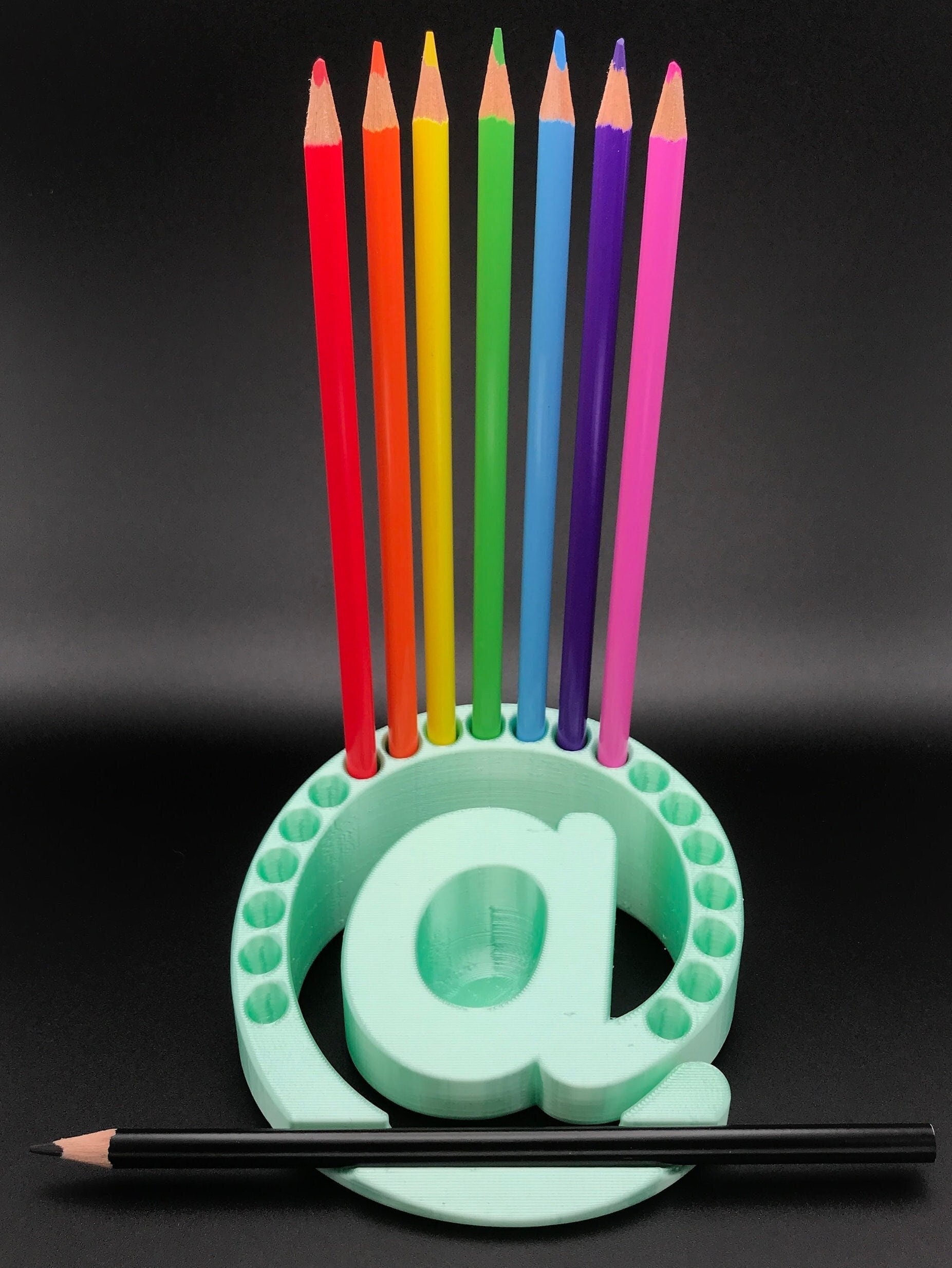 Pencil Holder – @ Symbol Desk Organizer, PLA Plastic, Freestanding ...