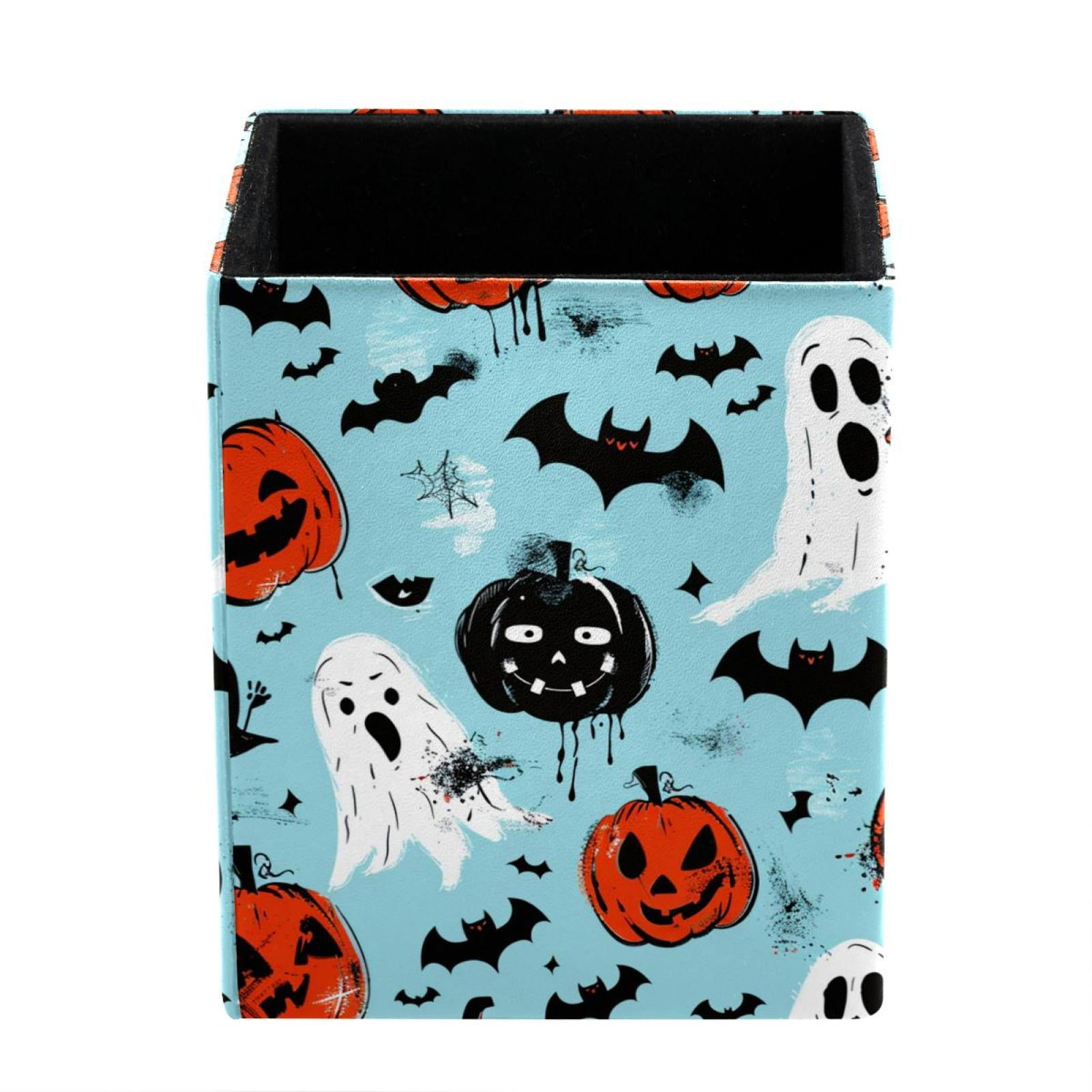 Pencil Holder for Desk, Art Supply Storage Organizer, Faux Leather ...