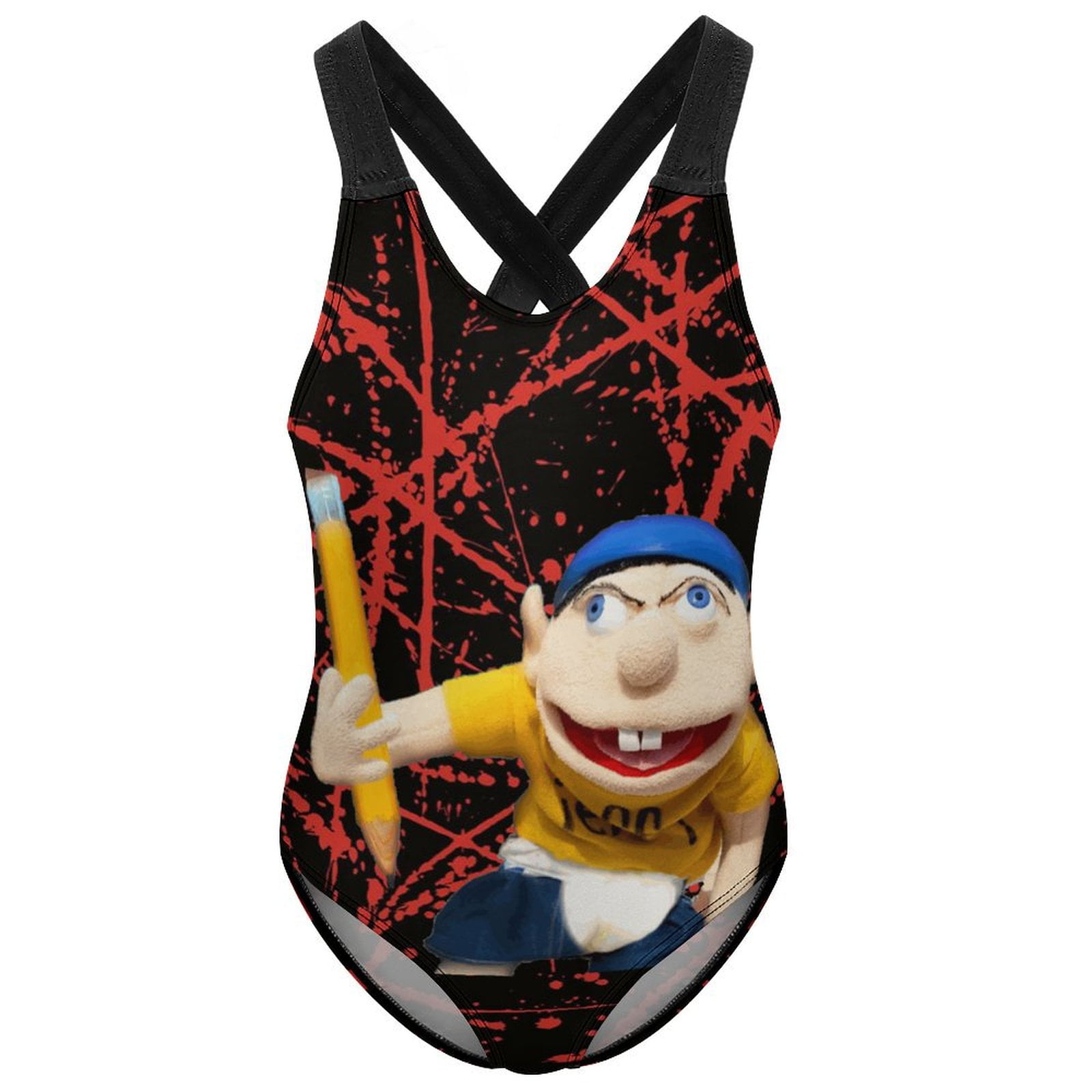 Pencil Jeffy SML Girl's One-piece Swimsuit Summer Children's Beach ...