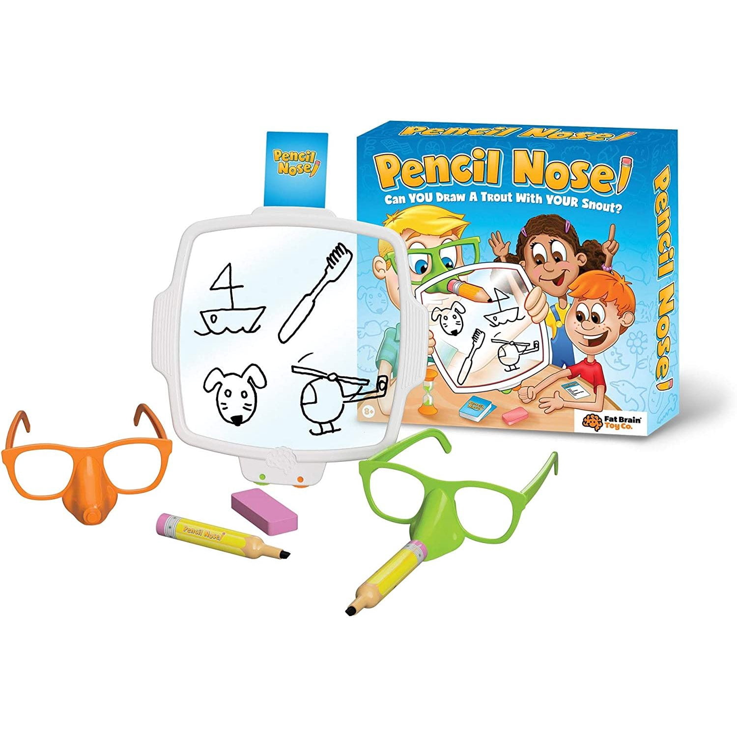 Pencil Nose, Multi, Party game of drawing pictures with your nose while ...