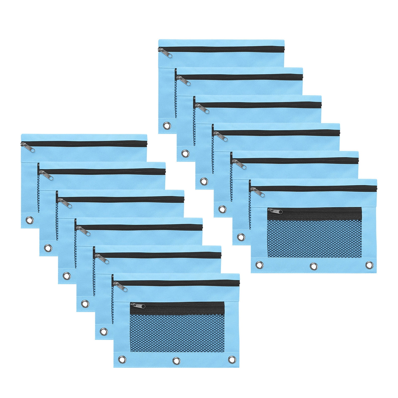 Pencil Pouch,12pcs Zippered Pencil Pouch,Binder Pencil Pouch,Pencil ...