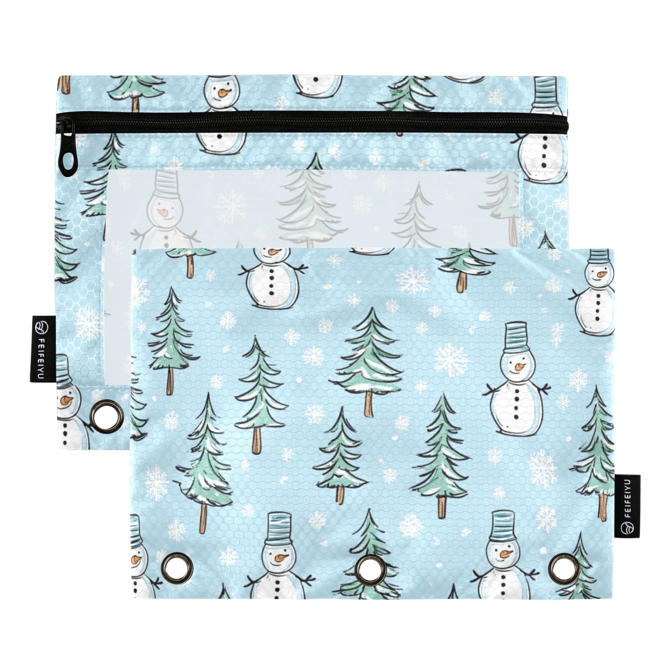 Pencil Pouch for 3 Ring Binder, Binder Pencil Case with Smooth Zipper ...