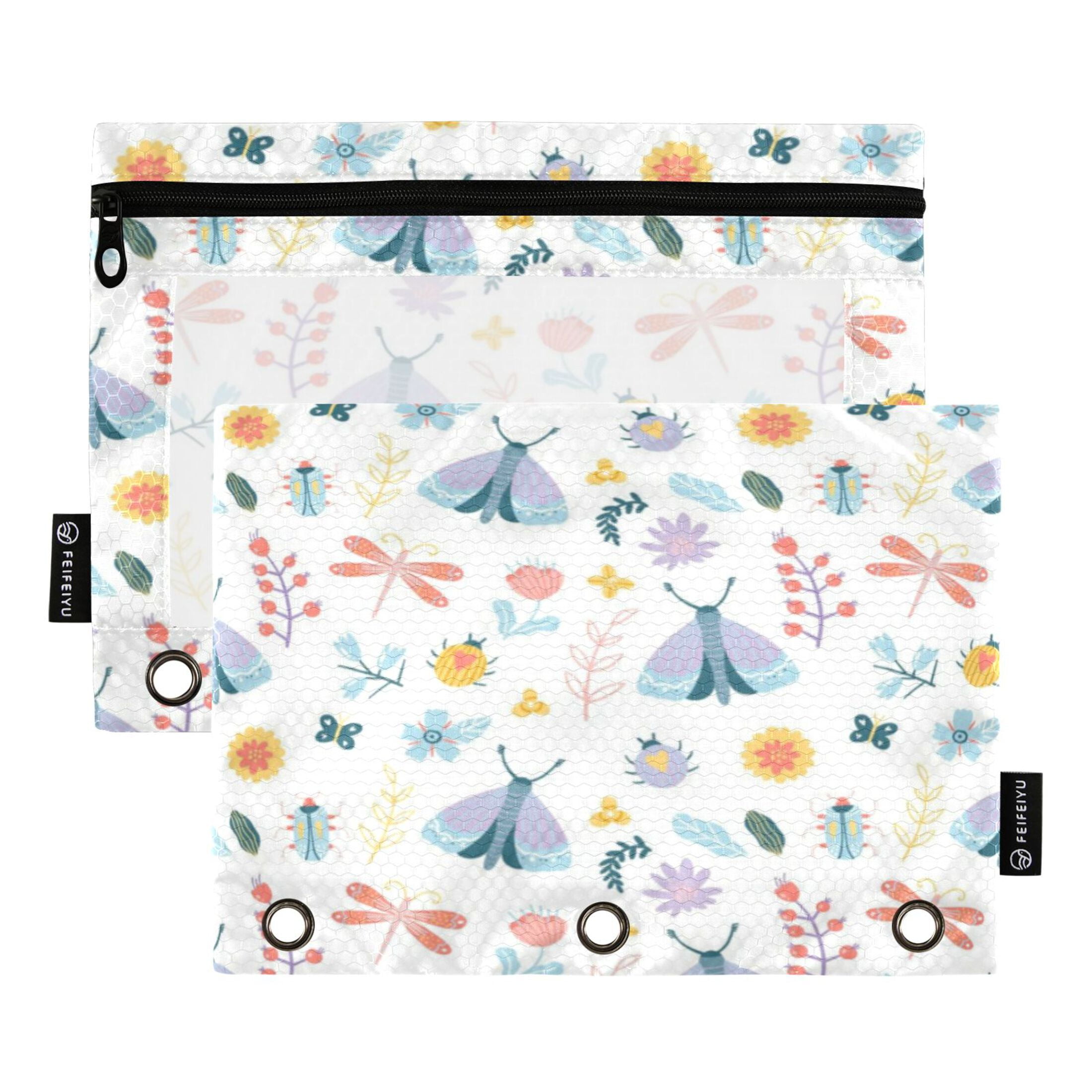 Pencil Pouch for 3 Ring Binder Binder Pencil Case with Smooth Zipper ...