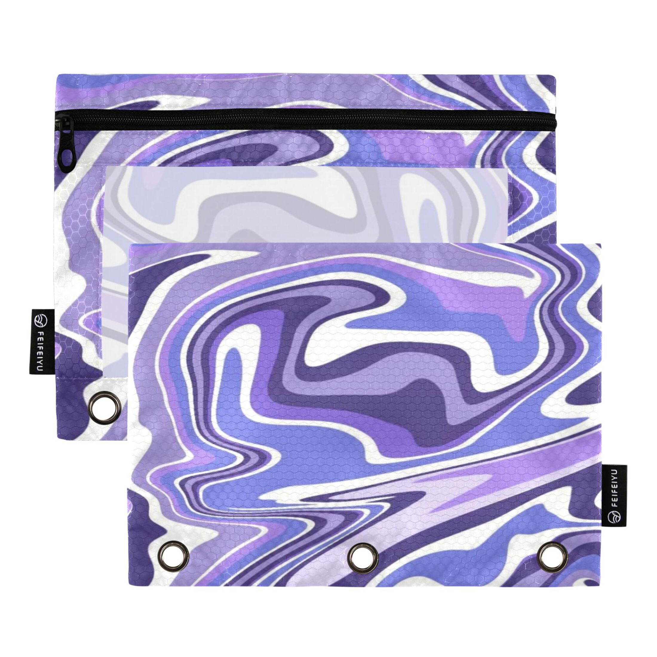 Pencil Pouch for 3 Ring Binder, Binder Pencil Case with Smooth Zipper ...