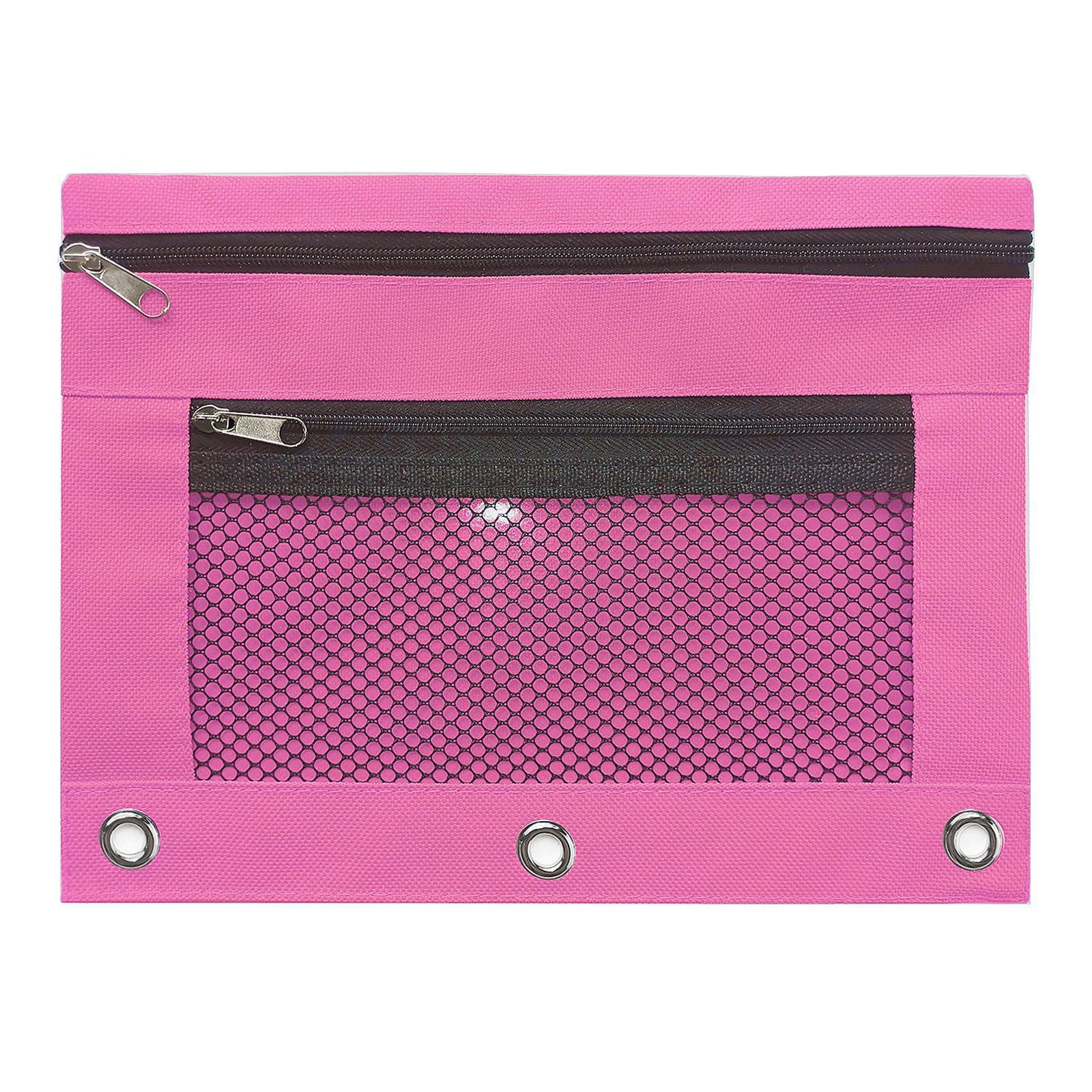 Pencil Pouch for 3 Rings Binder, Oxford Cloth Mesh Zipper Binder Pouch ...