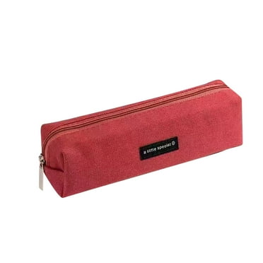 Large Capacity Pencil Case, High School Kids & Teens, Grey Canvas ...
