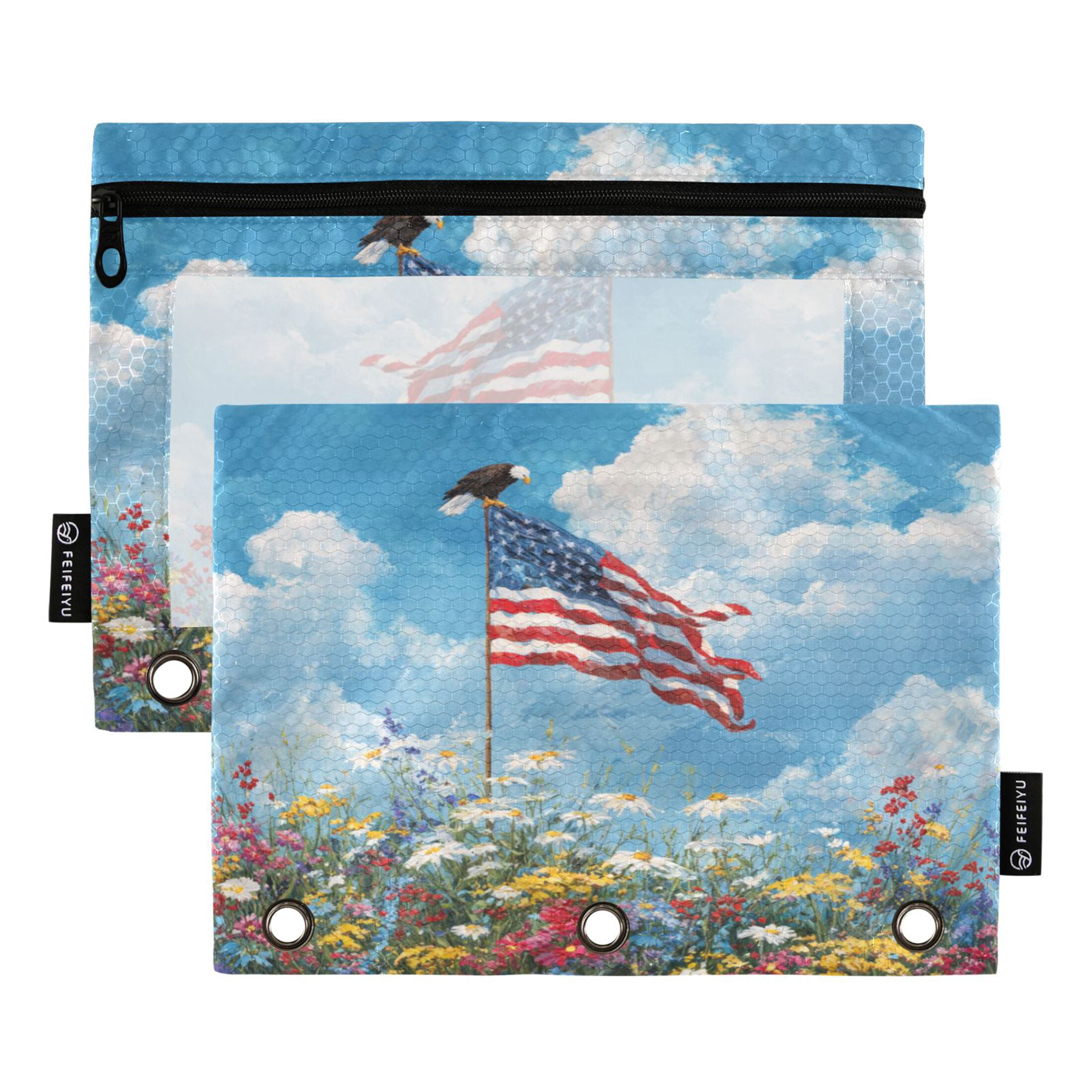 Pencil Pouch for 3 Ring Binder Binder Pencil Case One SizeX2 American ...