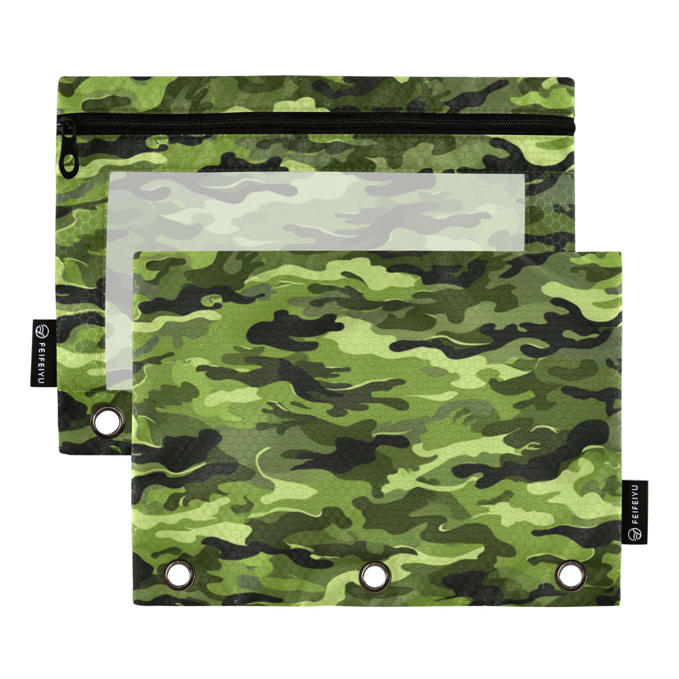 Pencil Pouch for 3 Ring Binder Binder Pencil Case One SizeX2 Army ...