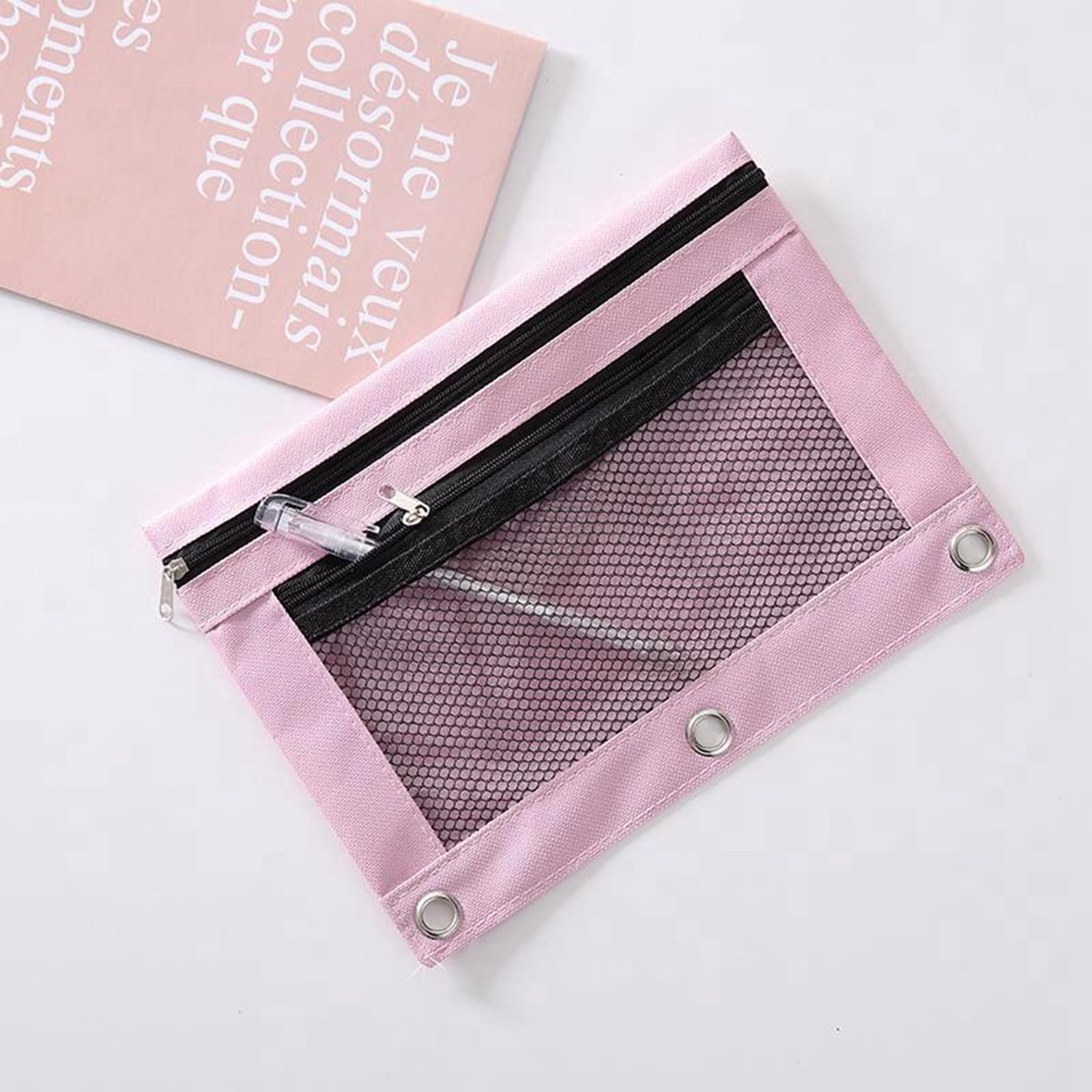 Pencil Pouch for 3 Ring Binder - Zipper Pen Case Bag Holder Bulk ...