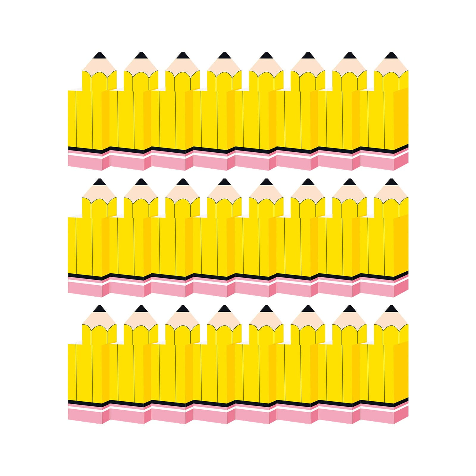 Pencil Shaped Candy Boxes Popcorn Containers, Back to School Party ...