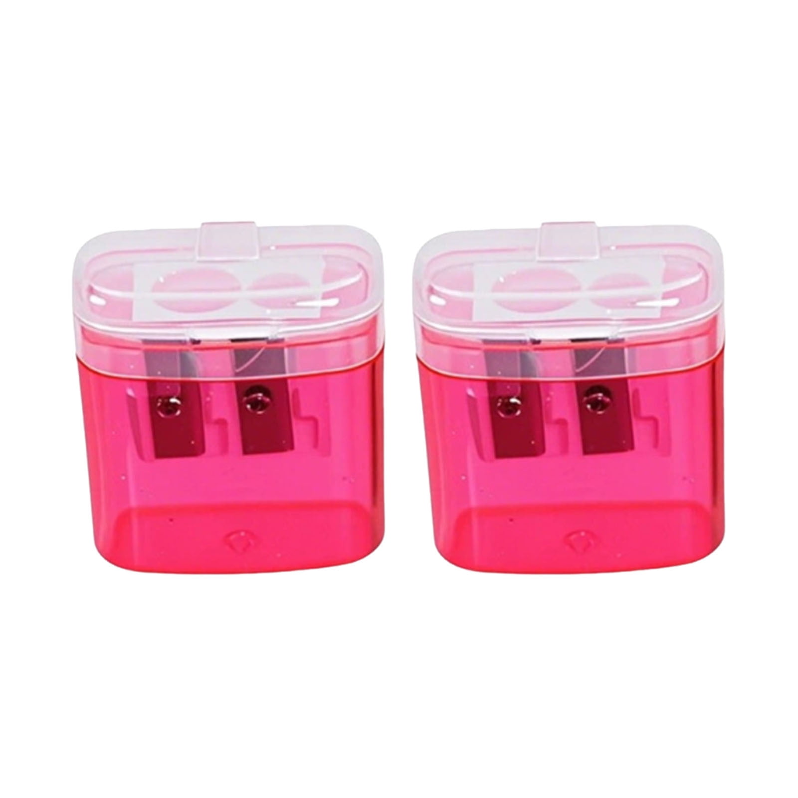 Pencil Sharpener Double Hole, Transparent Shavings Container, Portable ...