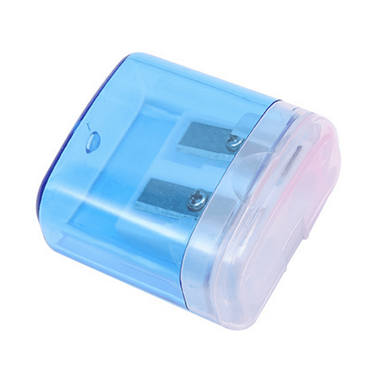 Pencil Sharpeners Pencil Sharpeners Manual Dual Holes Compact Colored Handheld Pencil Sharpener for Kids with Lid Adults Students School Class Home Office Blue Walmart