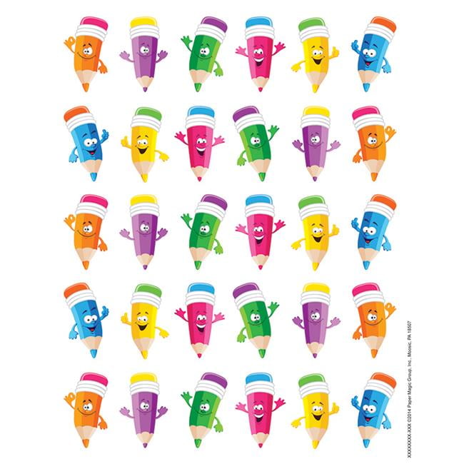 Pencil Smiley Faces Theme Stickers - Pack of 12 - Walmart.com