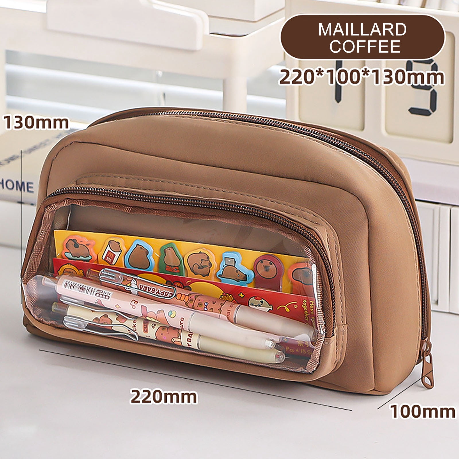 Pencil Stationery Case, Transparent Large Capacity Aesthetic Pencil ...