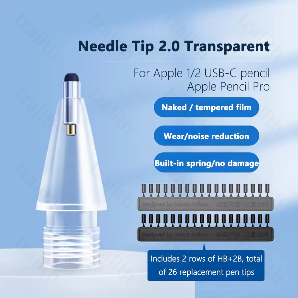 Pencil Tips For Apple Pencil 1st 2nd Generation Double Layer 2B & HB ...
