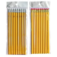 Uxcell Round Pencils, 48 Pack HB Graphite Pencils with Eraser Wood ...