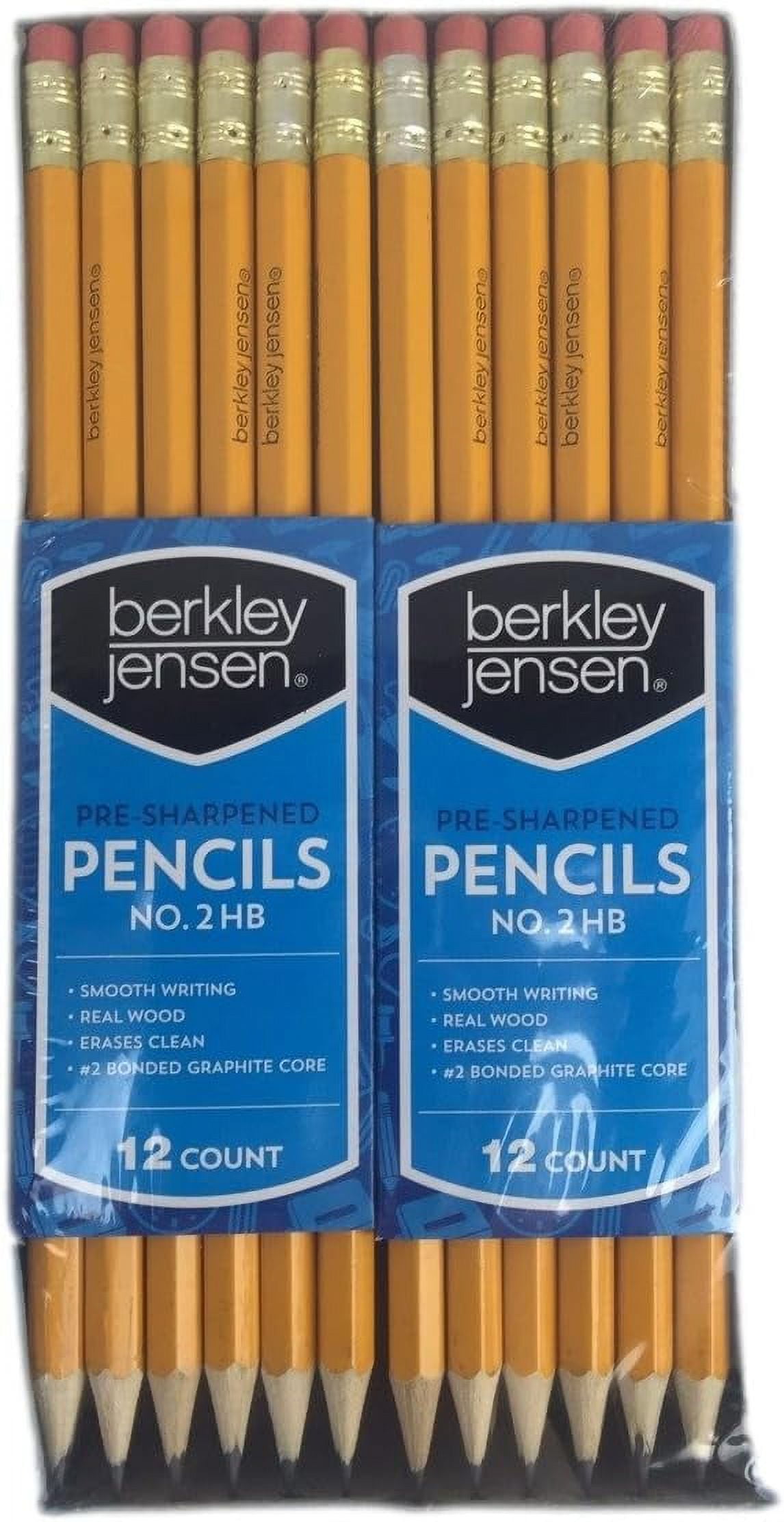 Pencils No.2 HB Smooth Writing Real Wood Erases Clean #2 Bonded ...