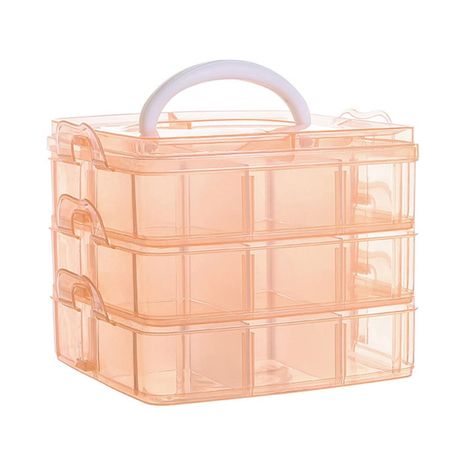 Penck Orange 18 Compartment Multifunctional Storage Box for Jewelry ...