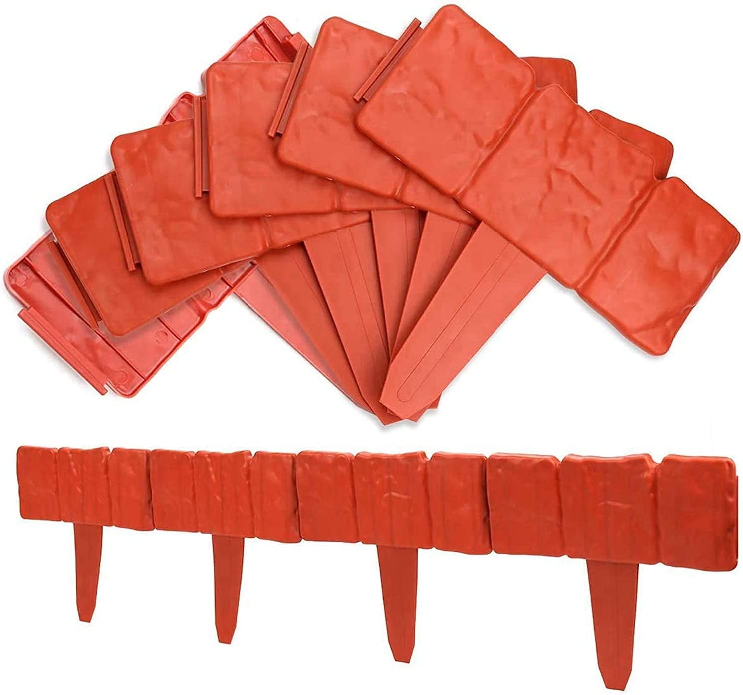 Penck Garden Lawn Edging Plant Border, 20Pack Stone Effect Plastic ...