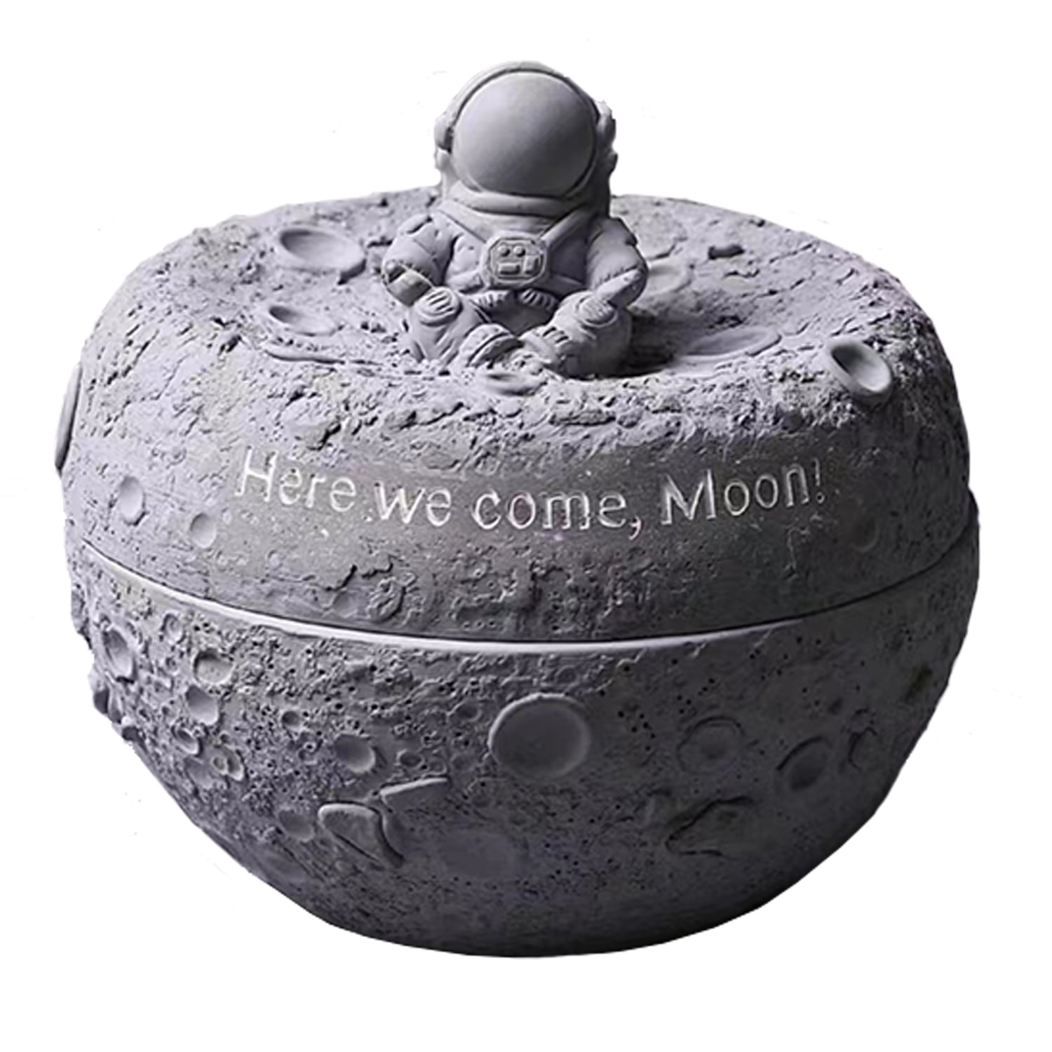 Penck Glass Ashtrays With Lids,Astronaut Moon Pattern AshTray, Gray ...