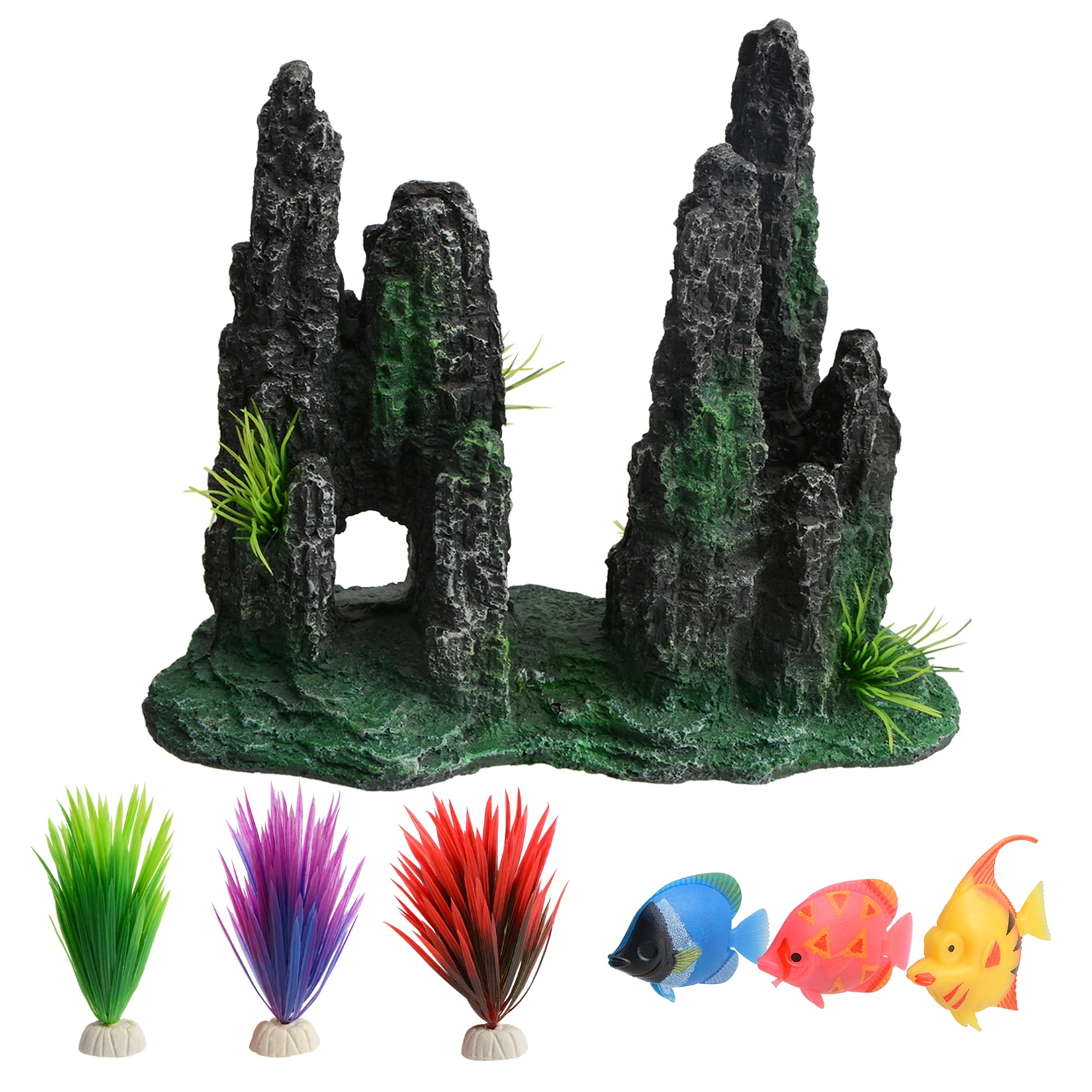 Penck Resin Mountain View Aquarium Decoration Wigwam, Landscape Rock ...