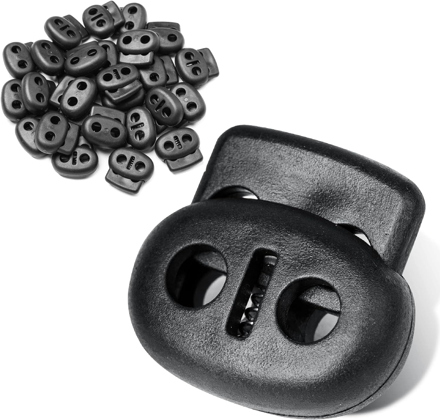 Penck Spring Clip Rope Cord Fastener Lock Stoppers Toggles Plastic ...