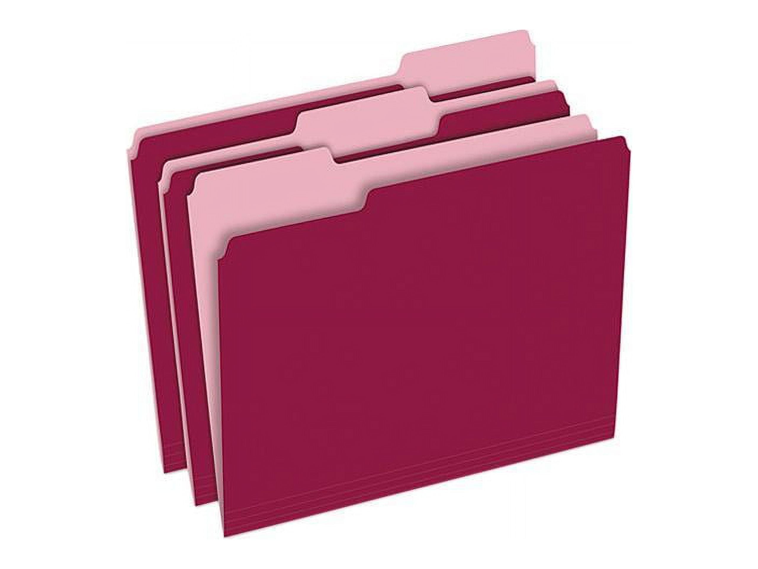 Pendaflex 1521/3BUR Two-Tone Office Supplies, Bulk File Folder, 1/3 Cut ...